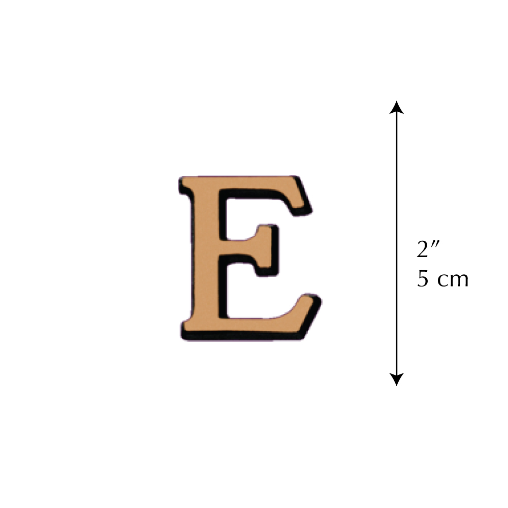 Letter E - Romano Satinado (2") | CMC Bronze Product Online Store